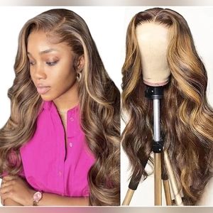 Hair | Ombre 427 Highlight Body Wave Hair Wig Human Hair 28 Inches 18 ...